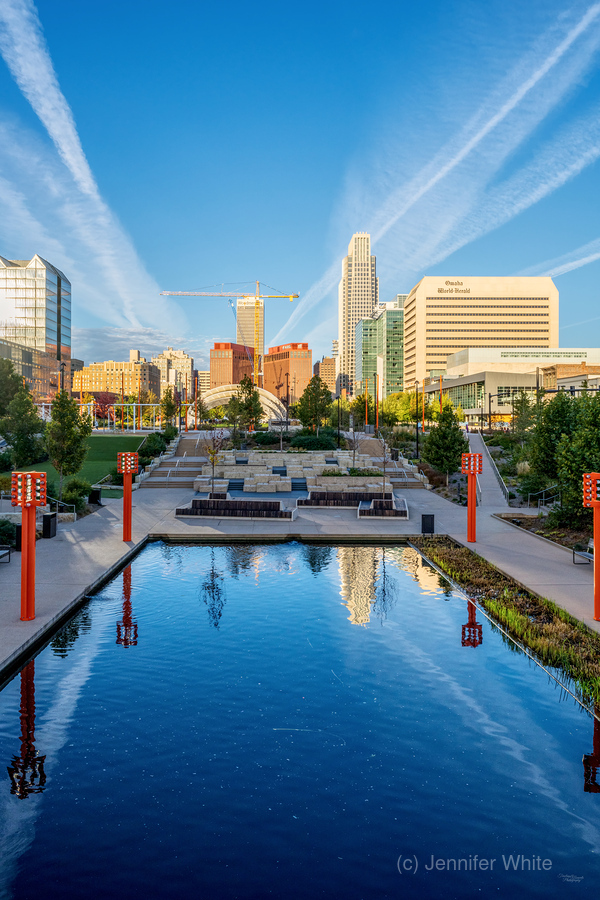 Gene Leahy Mall Bridge Overlook Vertical by Jennifer White Wall Art