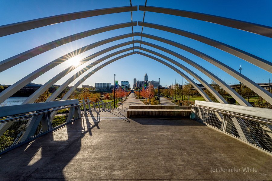 Farnam Pier Architecture Sunburst by Jennifer White Wall Art
