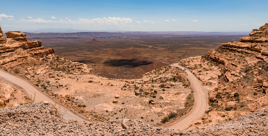 Moki Dugway Switchback Road Pano by Jennifer White Wall Art