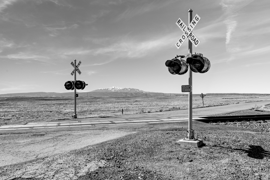 Old Cisco Highway Utah Railroad Crossing Grayscale by Jennifer White ...