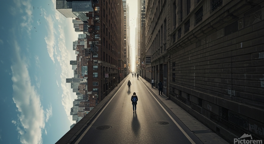 The Endless City Path by J M Wall Art