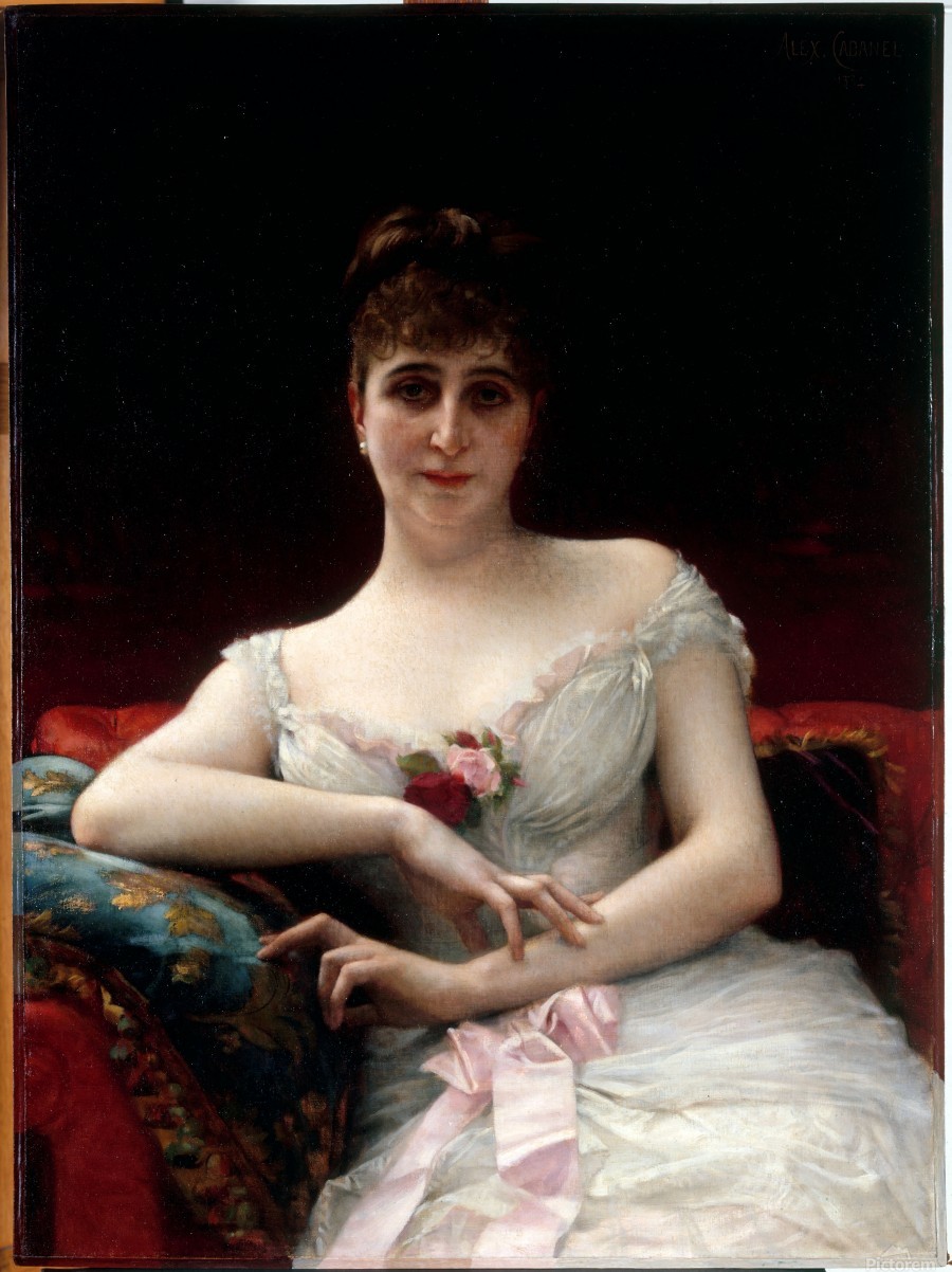 Portrait de Madame Edouard Herve by Alexandre Cabanel Wall Art