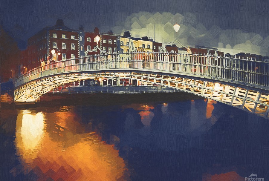WOC D 007 Halfpenny Bridge by Michael Walsh Wall Art