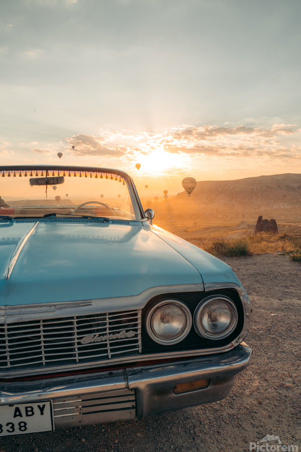 Classic Car Sunrise by Sarah Teng Wall Art