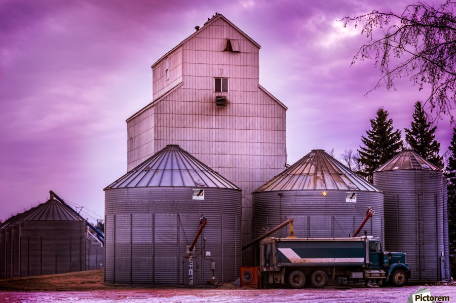 The Magenta Silos by Lisa Poirier Wall Art