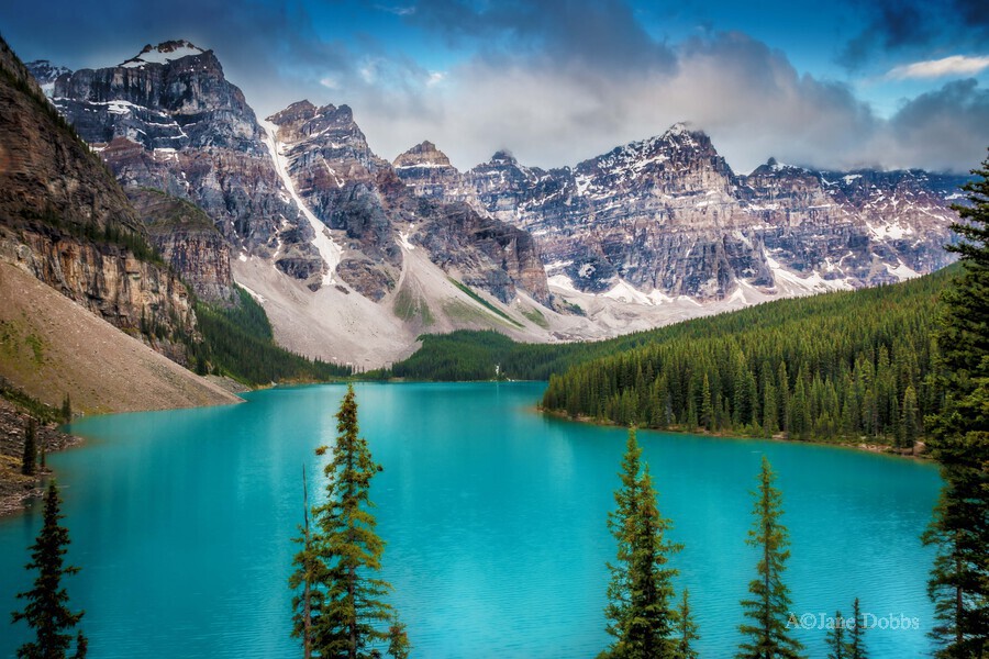 Moraine Lake Lake Louise by Jane Dobbs Wall Art