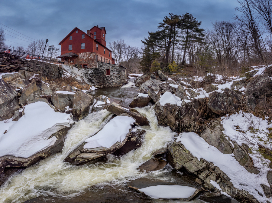 The Jericho Vermont Old Red Mill by Jeff Folger Wall Art