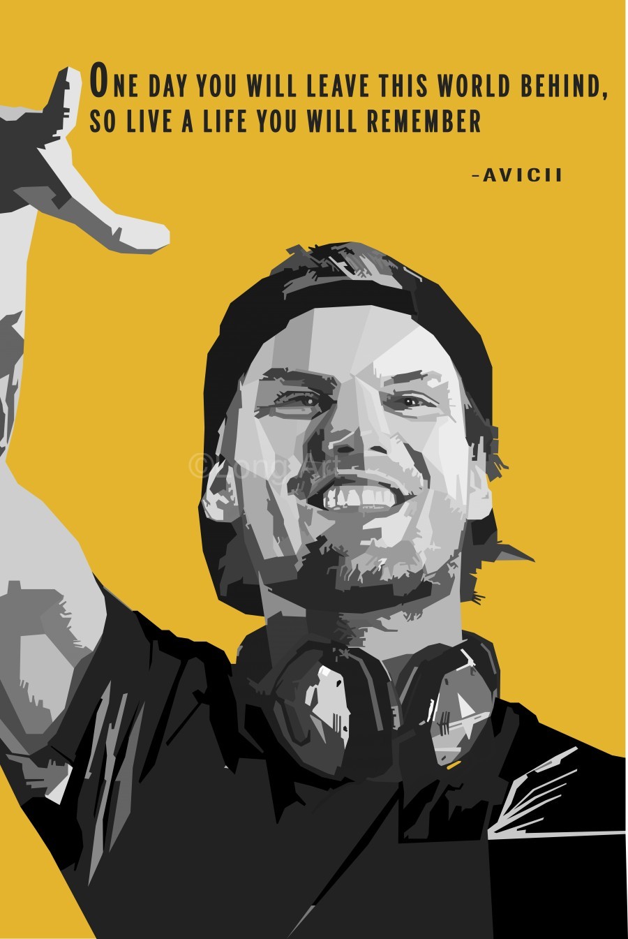 Avicii DJ Quotes by Long Art Wall Art