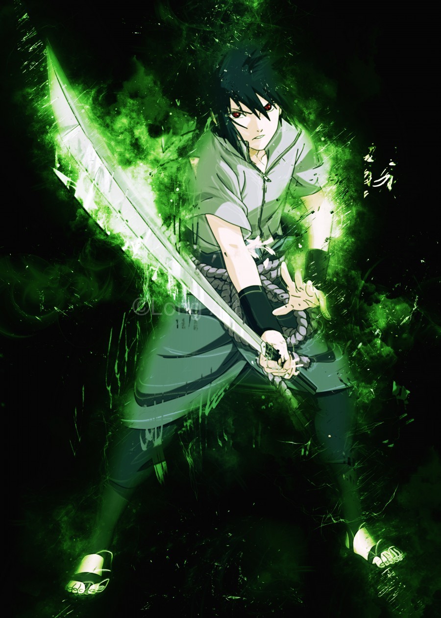 Sasuke Uchiha by Long Art Wall Art