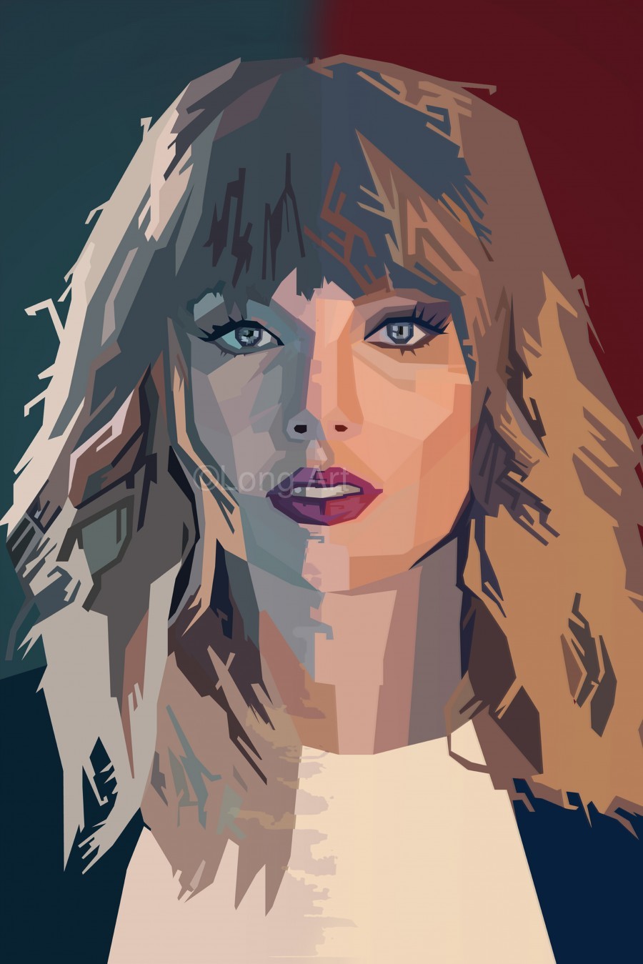 Taylor Swift singer by Long Art Wall Art