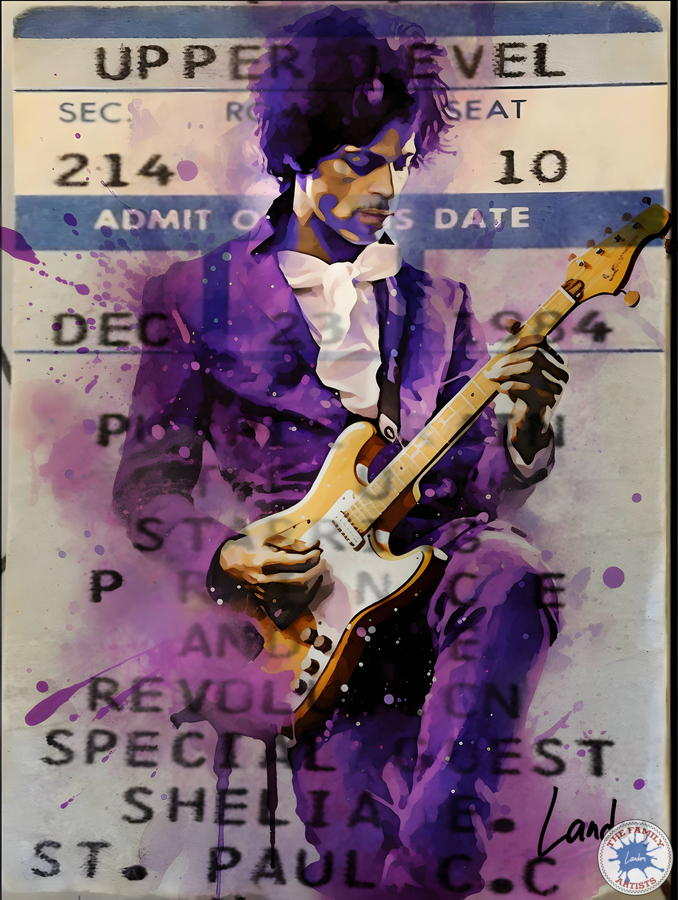Prince-Admit One Prince Ticket 1 by Landon Wall Art