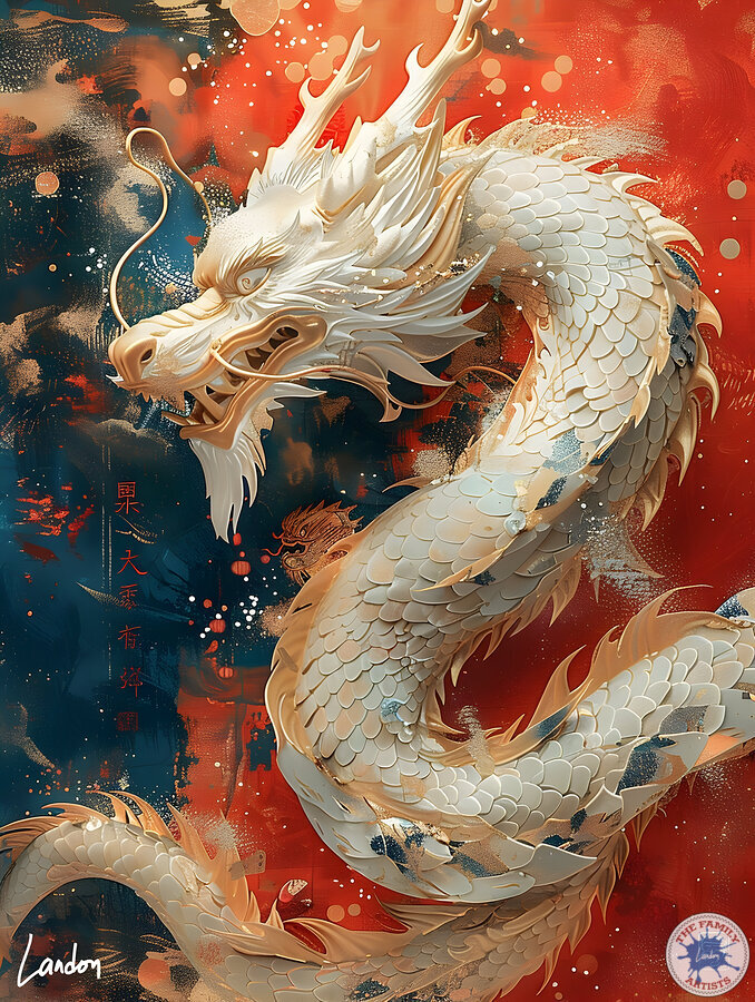 Dragon Love 2 by Landon Wall Art