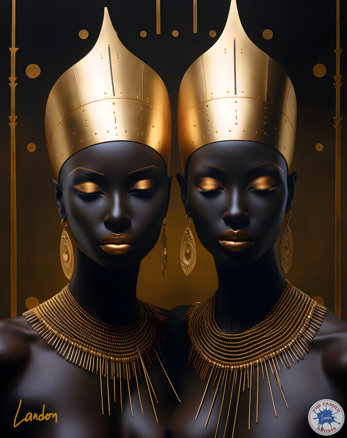 Golden Goddesses 2 by Landon Wall Art