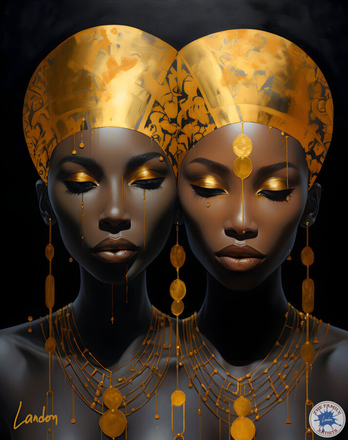 Golden Goddesses 3 by Landon Wall Art