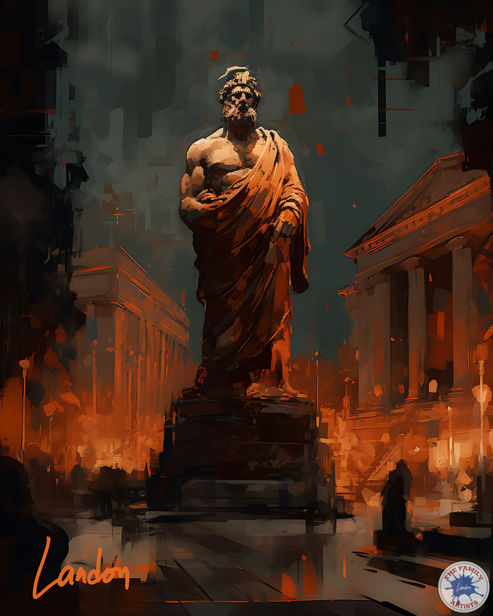 Statue of Zeus at Olympia 4 by Landon Wall Art