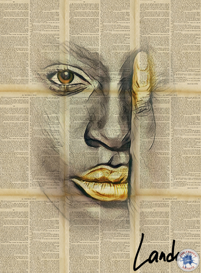Paper Face by Landon Wall Art