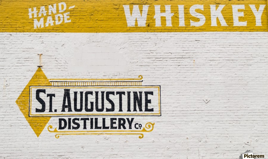 St. Augustine Distillery Sign by Melody Rossi Wall Art