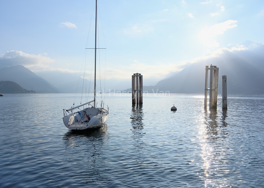 The boat by Hassy in Van Wall Art