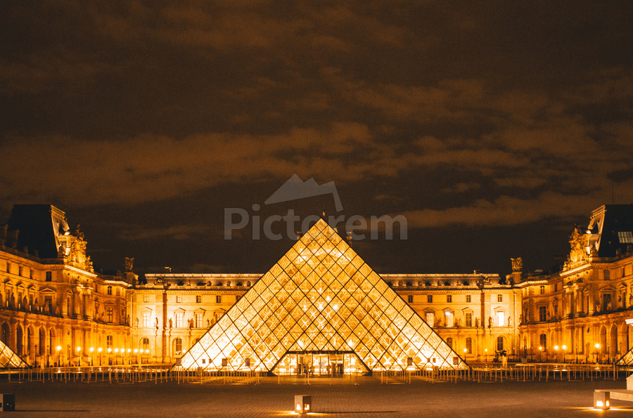 Louvre Museum Paris France by One Simple Gallery Wall Art