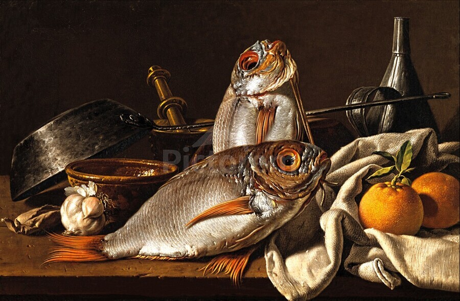 Still Life with Fish And Fruits_OSG by One Simple Gallery Wall Art