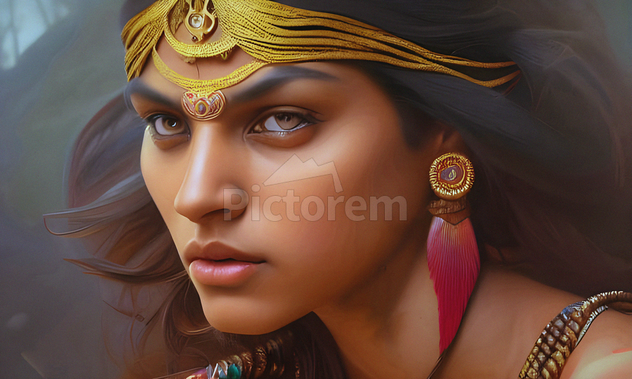 Fantasy Native American Girl by One Simple Gallery Wall Art