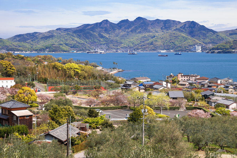 Shodoshima seaside village by sanga Wall Art