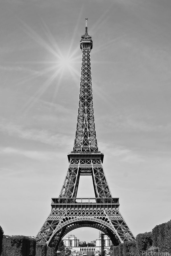 Eiffel Tower B&W by Annette Gregory Wall Art