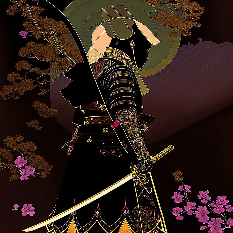 Takeda Shingen by Samurai Klimt Wall Art