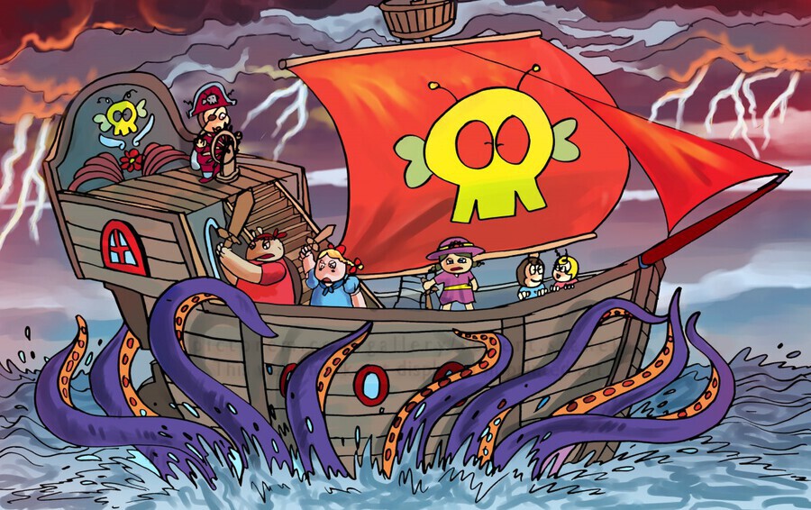Sea Monster and the Pirate Ship - Bugville Critters by Robert Stanek ...