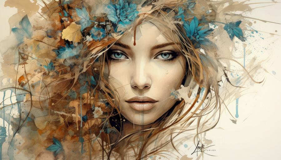 Amber Aura by Lawki Studios Wall Art