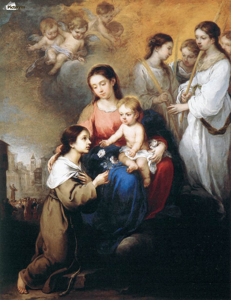The Virgin and Child by Bartolome Esteban Murillo Wall Art