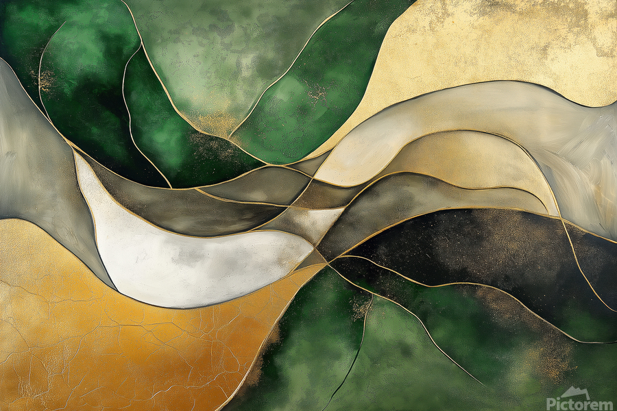 EMERALD GREEN 1 by PRESTIGE ABSTRACTS Wall Art