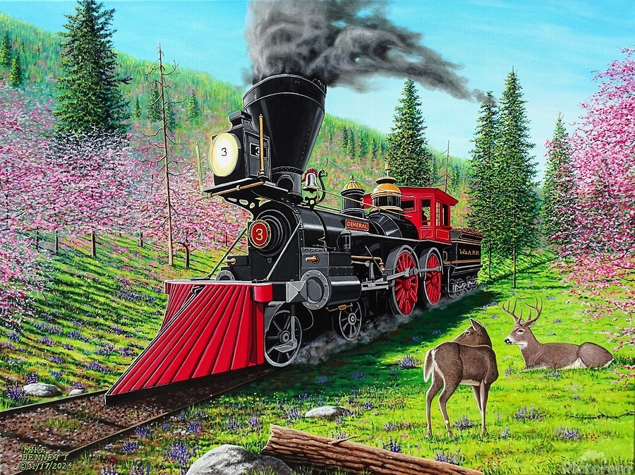 The General Locomotive by Mike Bennett Wall Art