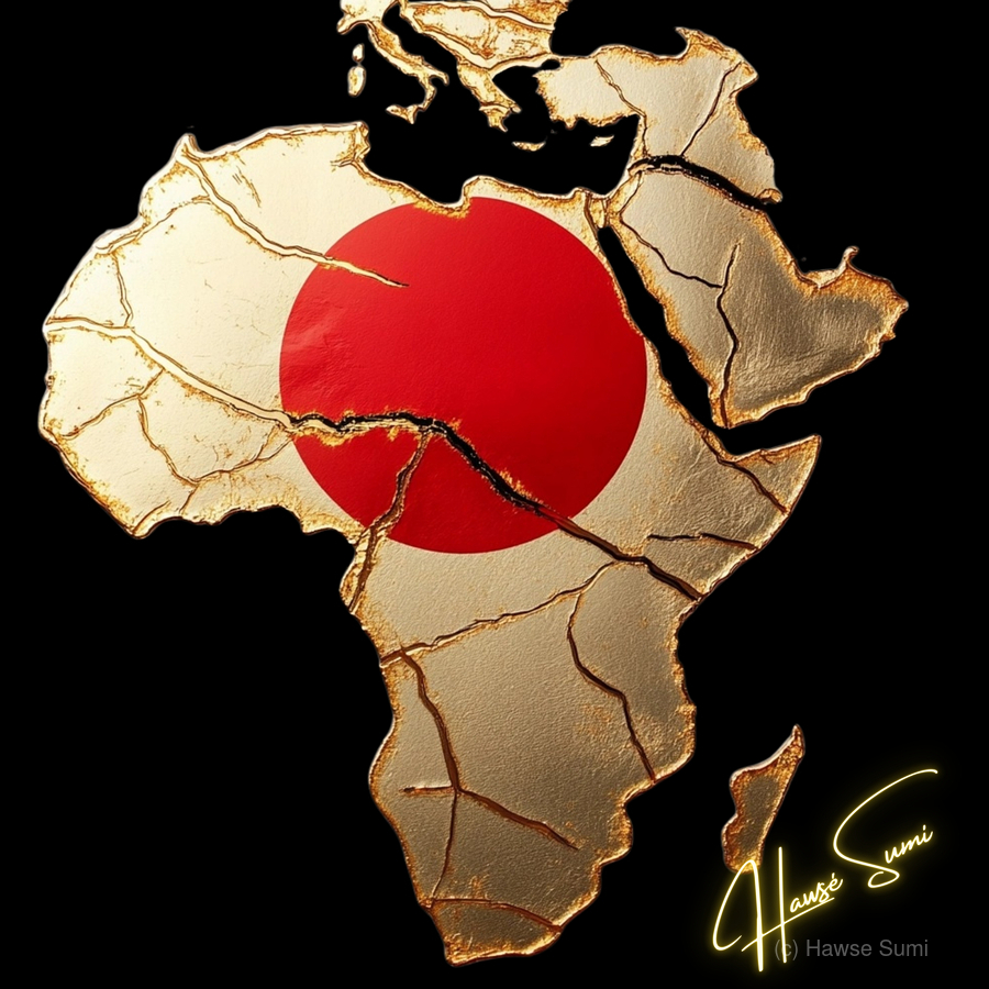 Kintsugi Continent by Hawse Sumi Wall Art