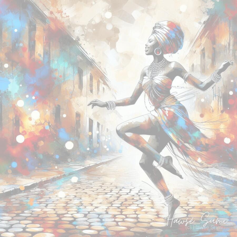 Joyful Steps by Hawse Sumi Wall Art
