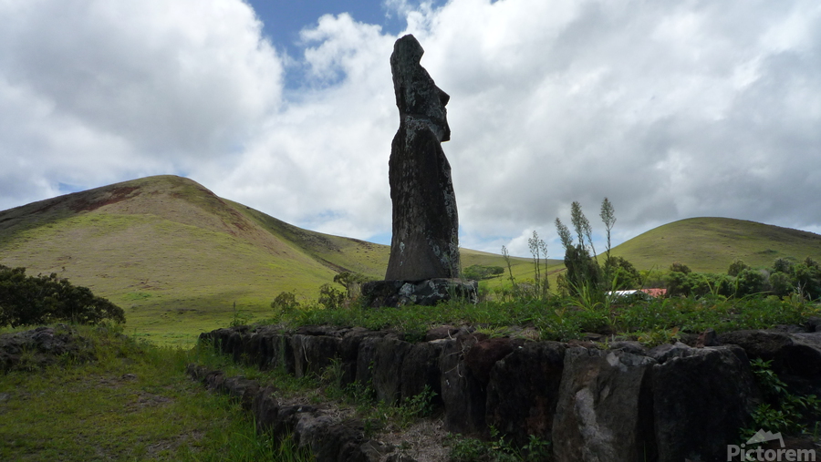 Easter Island - Moai & landscape by GlobetrotterDB Wall Art