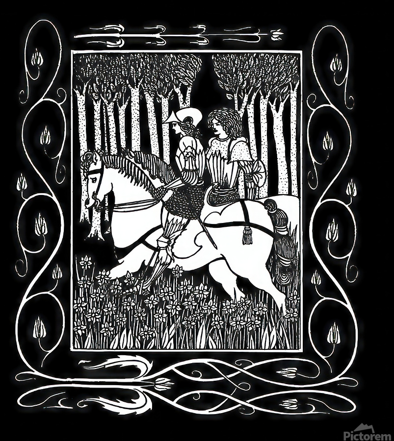 how king mark and sir dinadan heard sir palomides by Steve Painter Wall Art