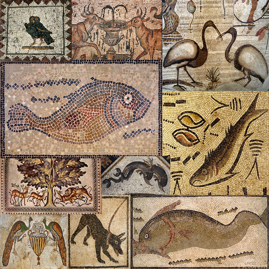 Animal Mosaic Montage by Andrew Ohms Wall Art
