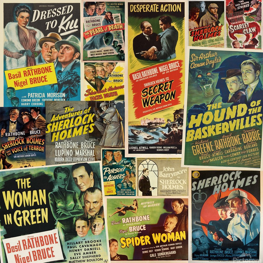 Sherlock Holmes Movie Posters by Andrew Ohms Wall Art