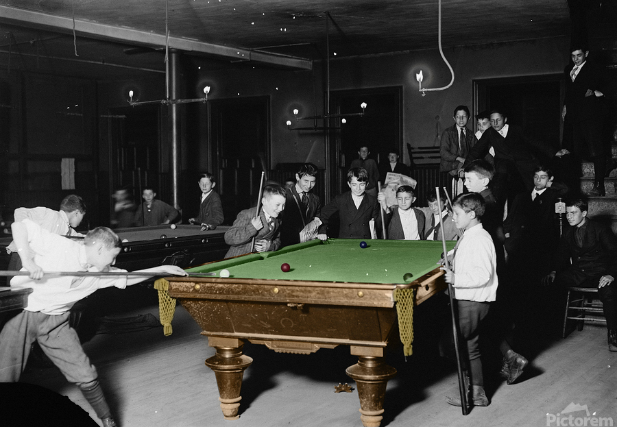 Vintage Poolhall by Andrew Ohms Wall Art