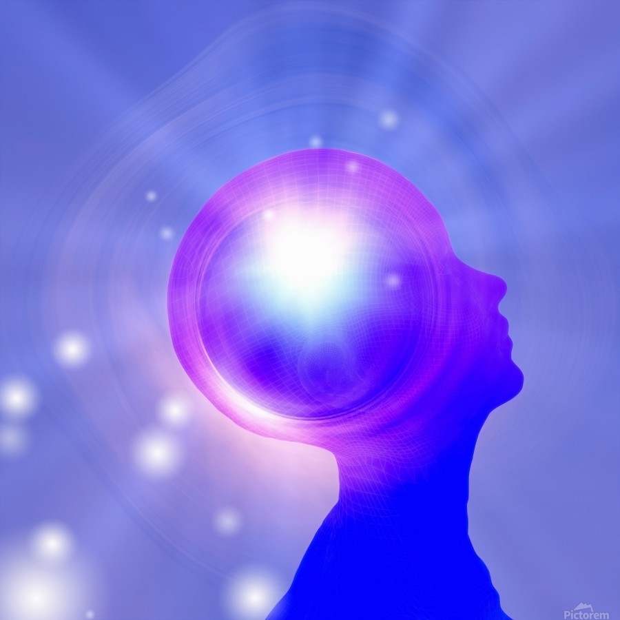 Human Head with Light by Bruce Rolff Wall Art
