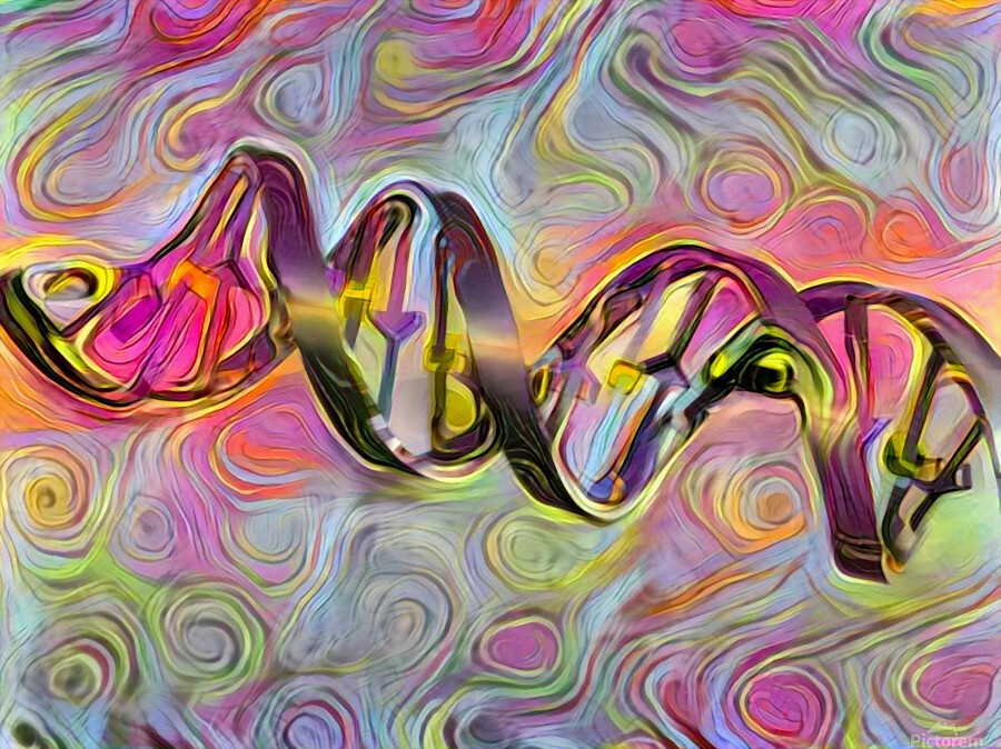 DNA Strand Artwork by Bruce Rolff Wall Art