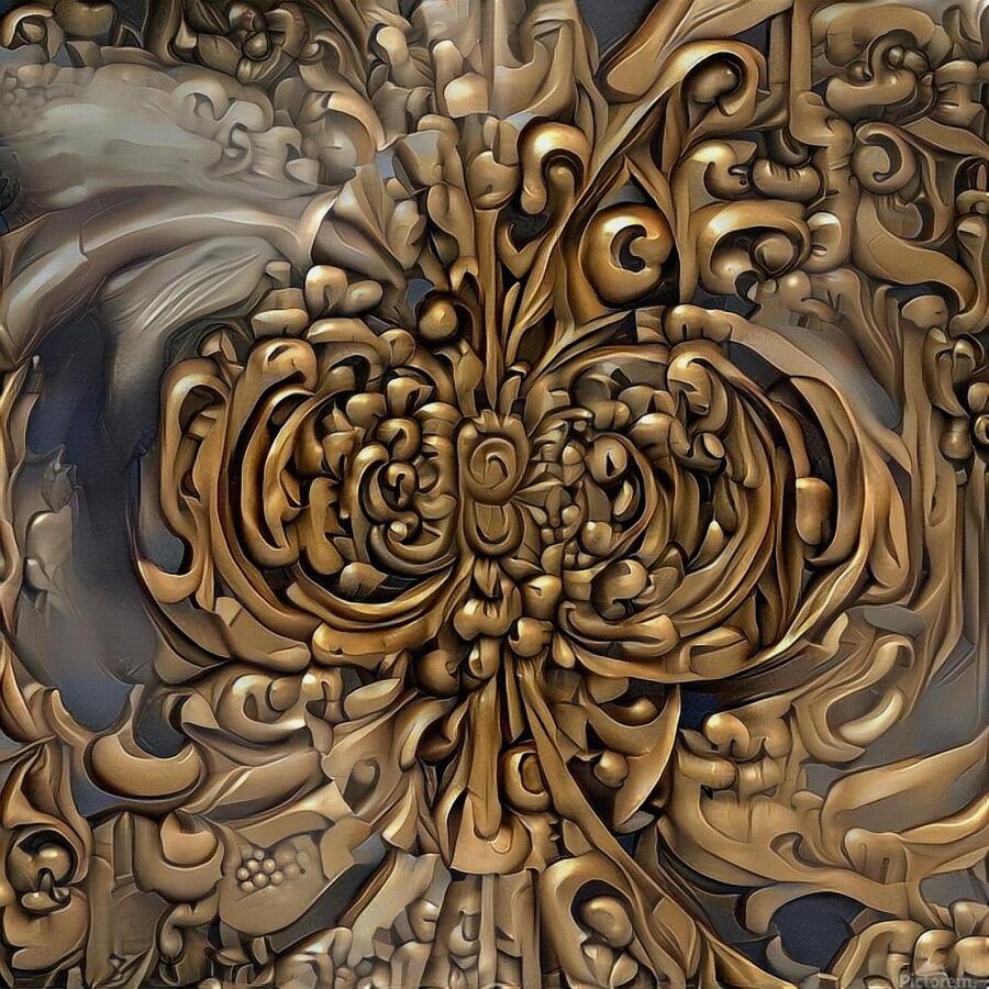 Carved wooden pattern by Bruce Rolff Wall Art