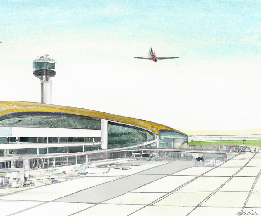 Beijing Capital International Airport by aiddia Wall Art