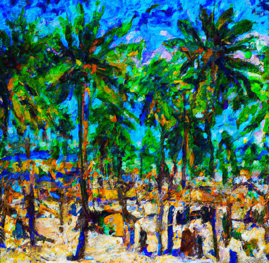 Clearwater Beach in the Morning by aiddia Wall Art