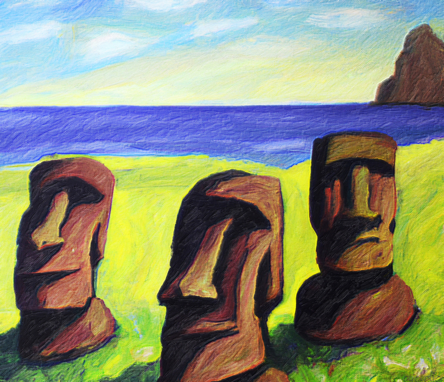 Easter Island by aiddia Wall Art