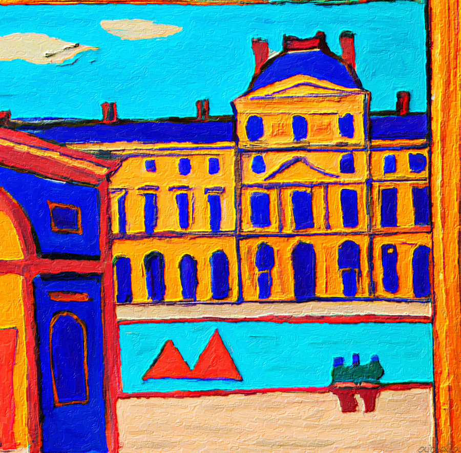 Musee du Louvre by aiddia Wall Art