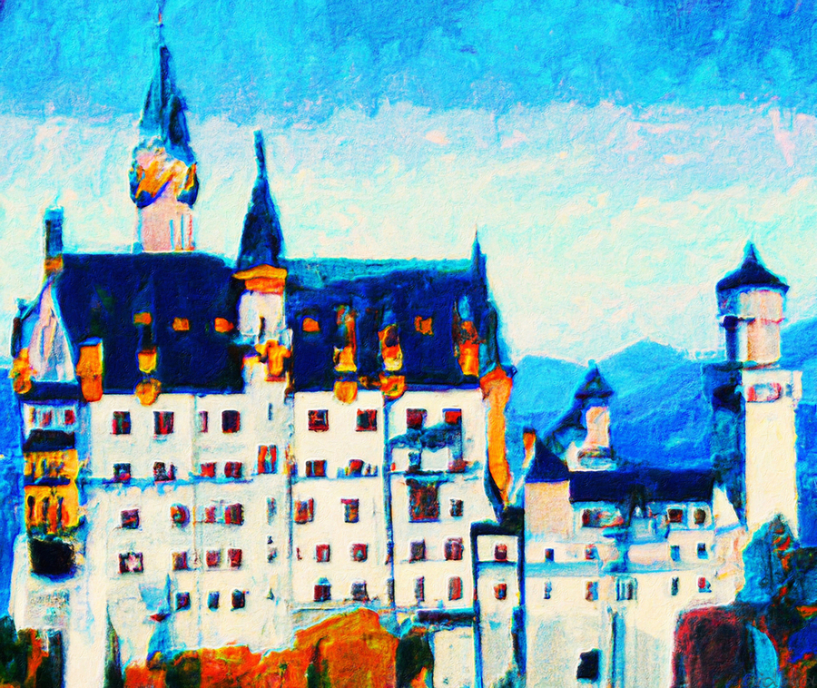 Neuschwanstein Castle II by aiddia Wall Art