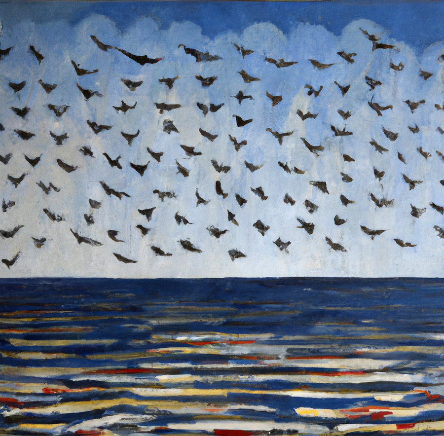 Seagulls at Johns Beach II by aiddia Wall Art