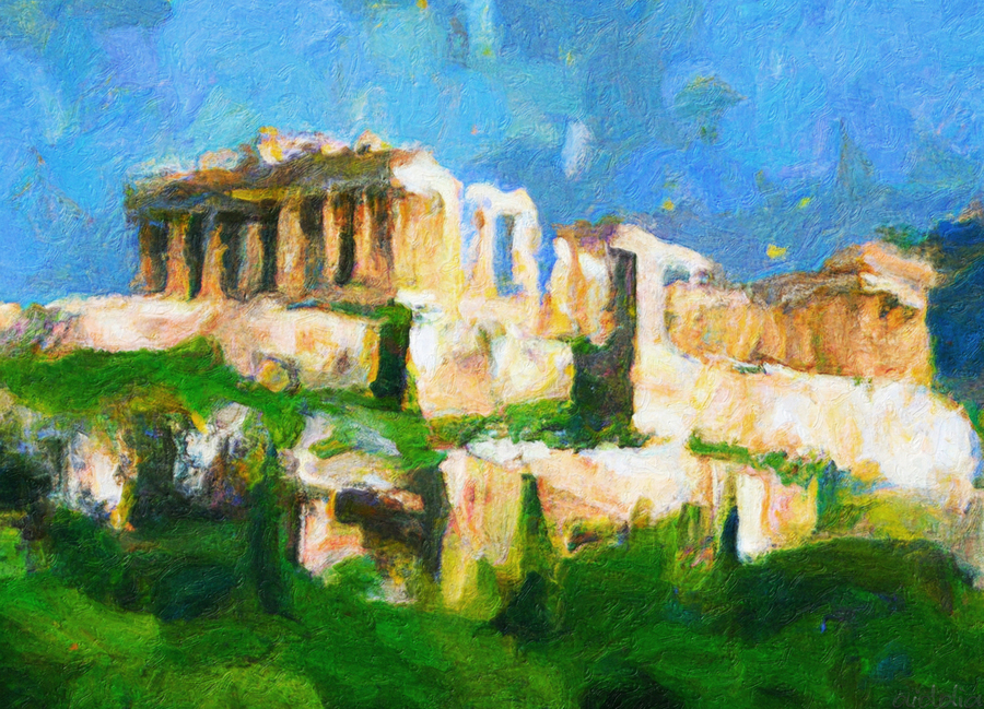 The Acropolis III by aiddia Wall Art
